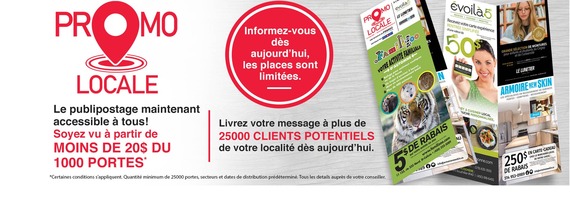 Service d'impression de matériaux de marketing, cartes d'affaires,